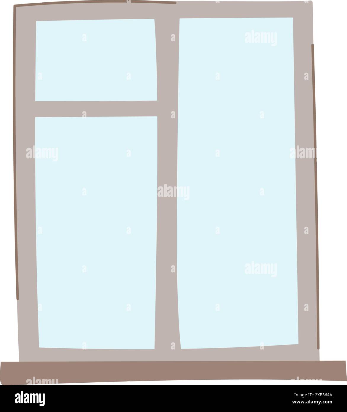 light window frame cartoon vector illustration Stock Vector Image & Art ...