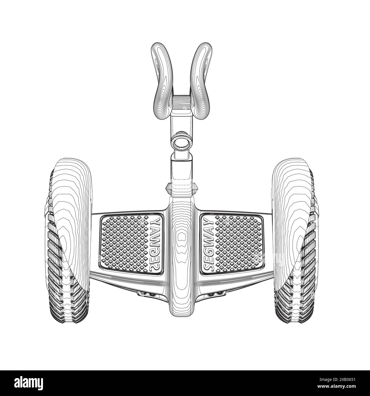 Contour Gyroscooter vector illustration. Cartoon isolated personal ...