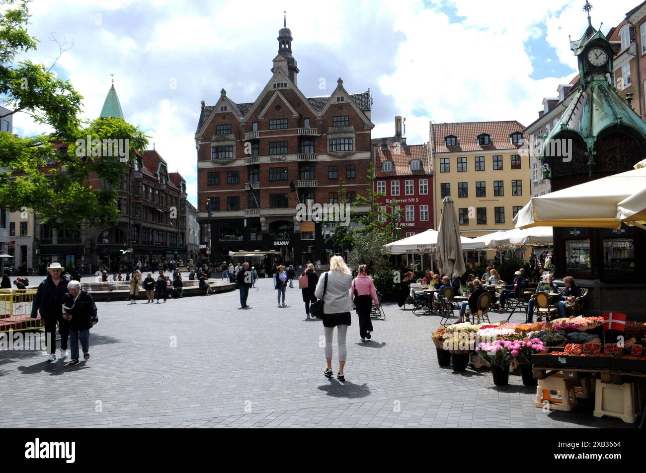 Copenhagen/ Denmark/10 JUNE 2024/View of kultorvet in hearty f danish ...
