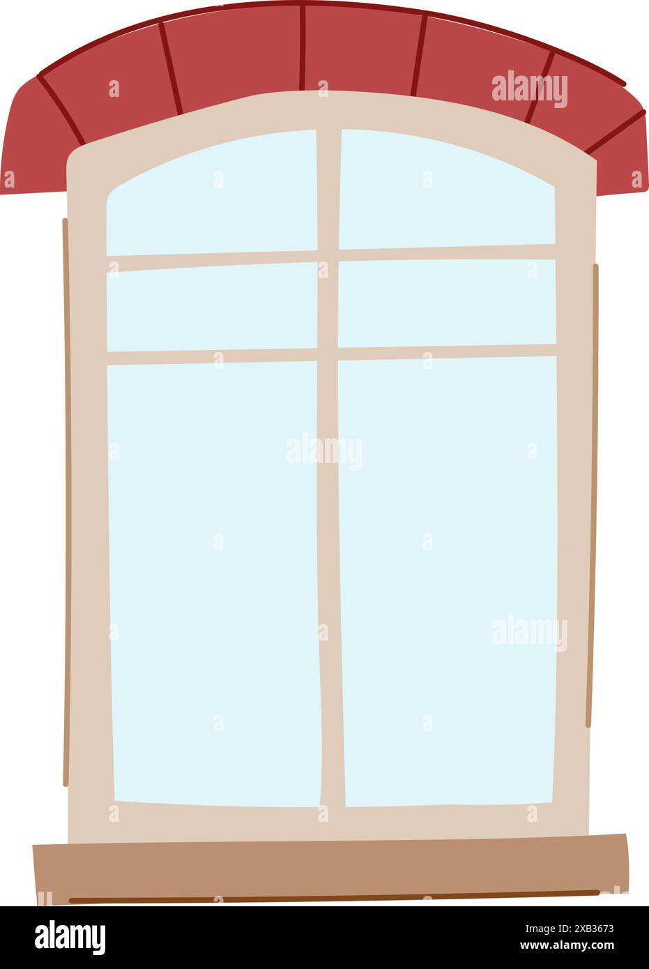 clear window frame cartoon vector illustration Stock Vector Image & Art ...