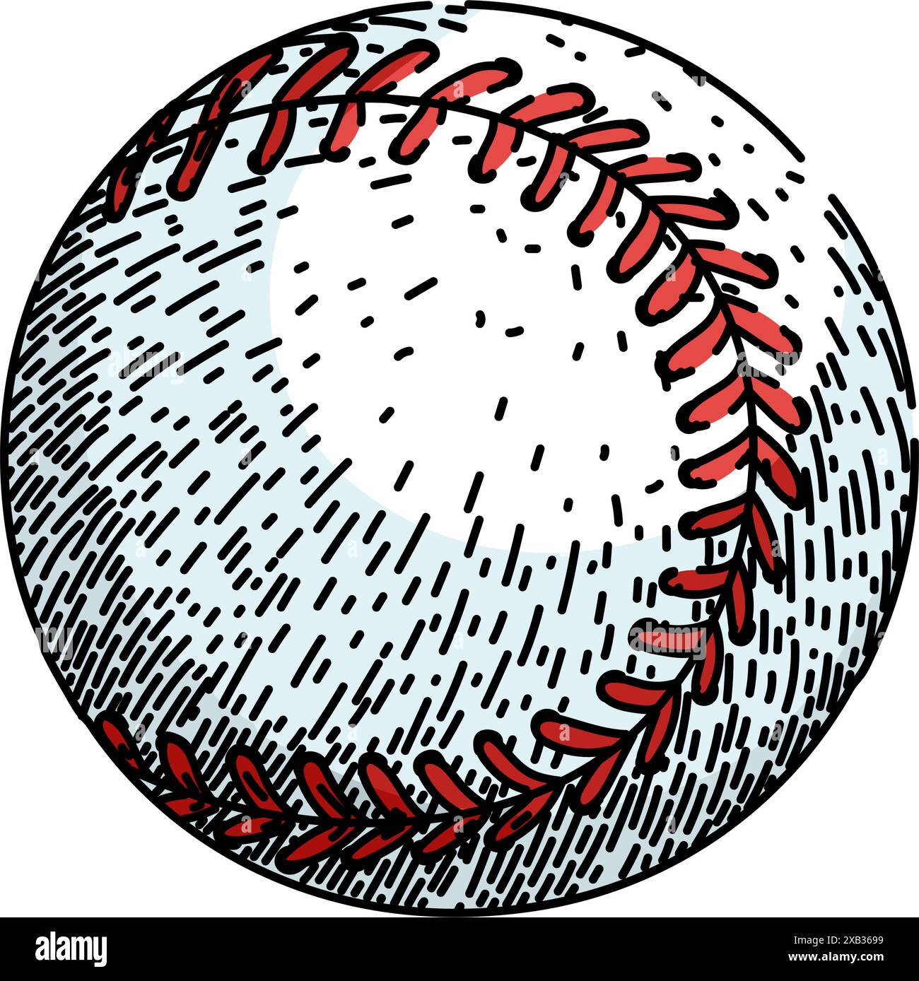 base baseball ball sketch hand drawn vector Stock Vector Image & Art ...