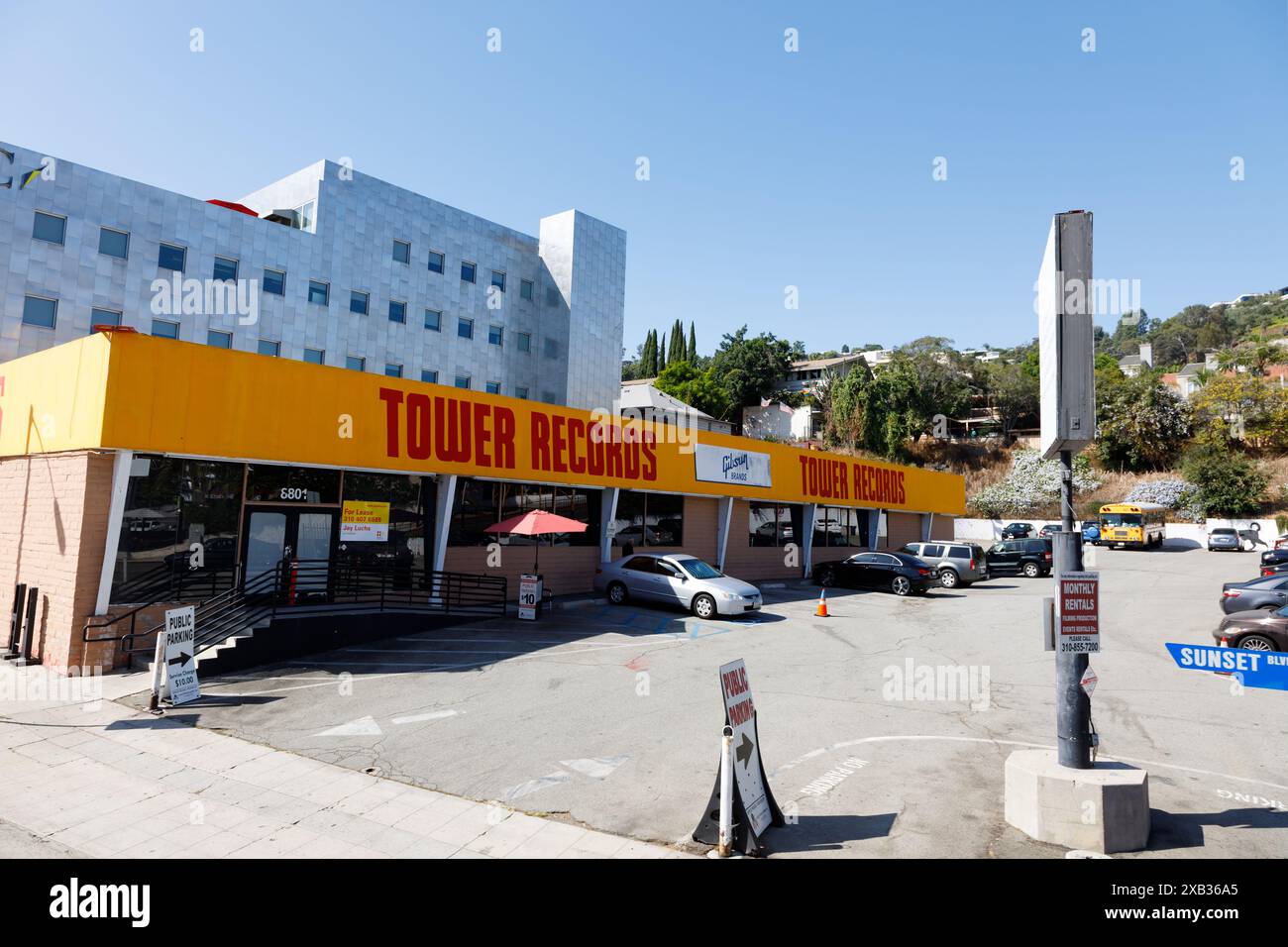 The former legendary Tower Records music store on Sunset Boulevard ...