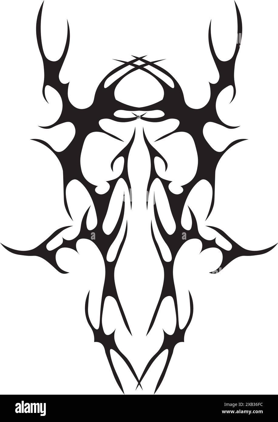 Neo tribal tattoo. Abstract ethnic shape in gothic style. Individual ...