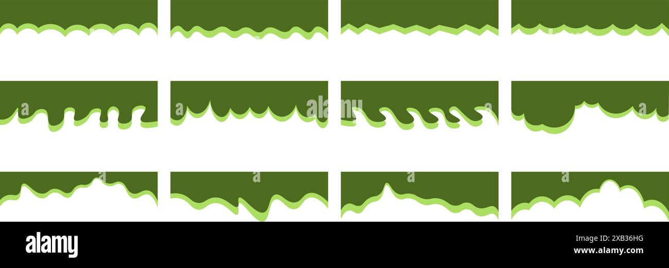 Set of dividers shape templates. Modern separator header for website ...