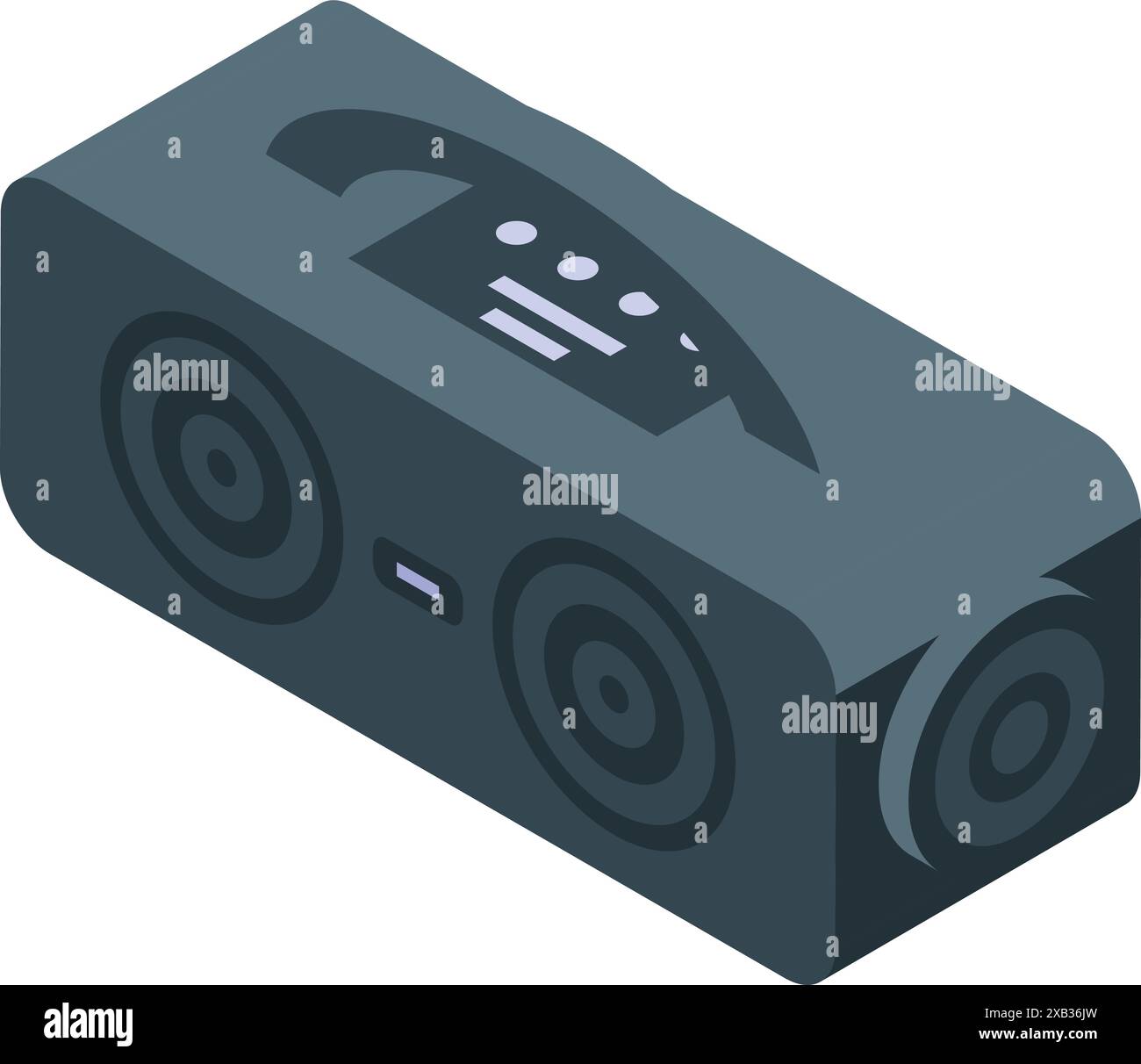 Modern wireless speaker is transmitting high quality audio for an ...