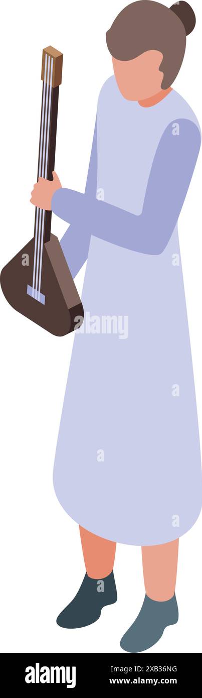 Woman playing balalaika Cut Out Stock Images & Pictures - Alamy