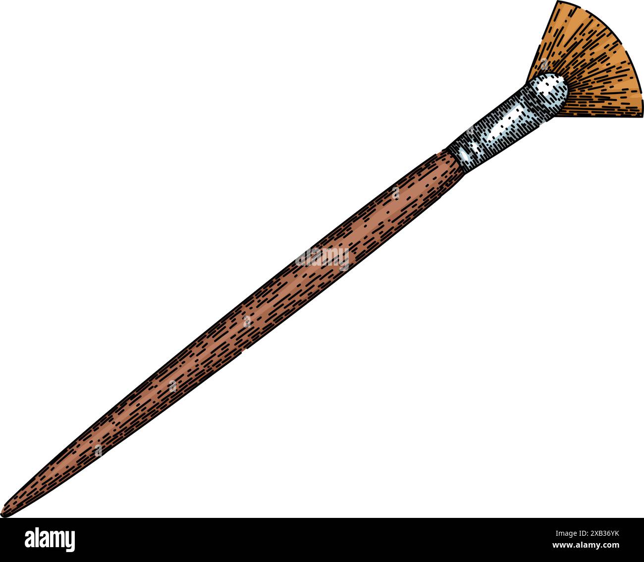 er paint brush sketch hand drawn vector Stock Vector Image & Art - Alamy