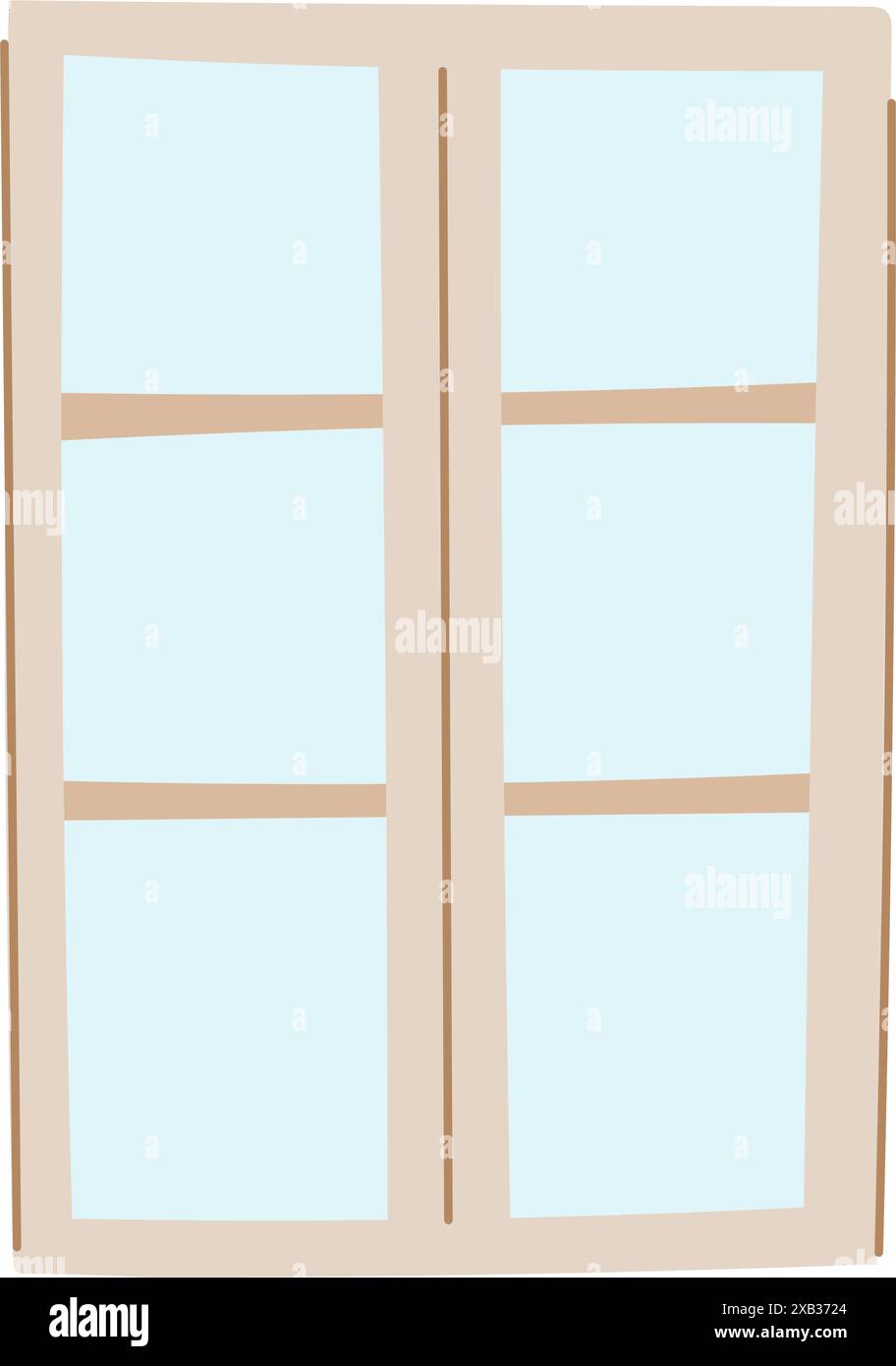 plate window frame cartoon vector illustration Stock Vector Image & Art ...