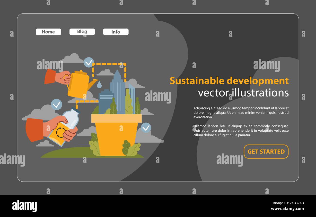 Sustainable development concept. Hands nurturing urban growth with ...