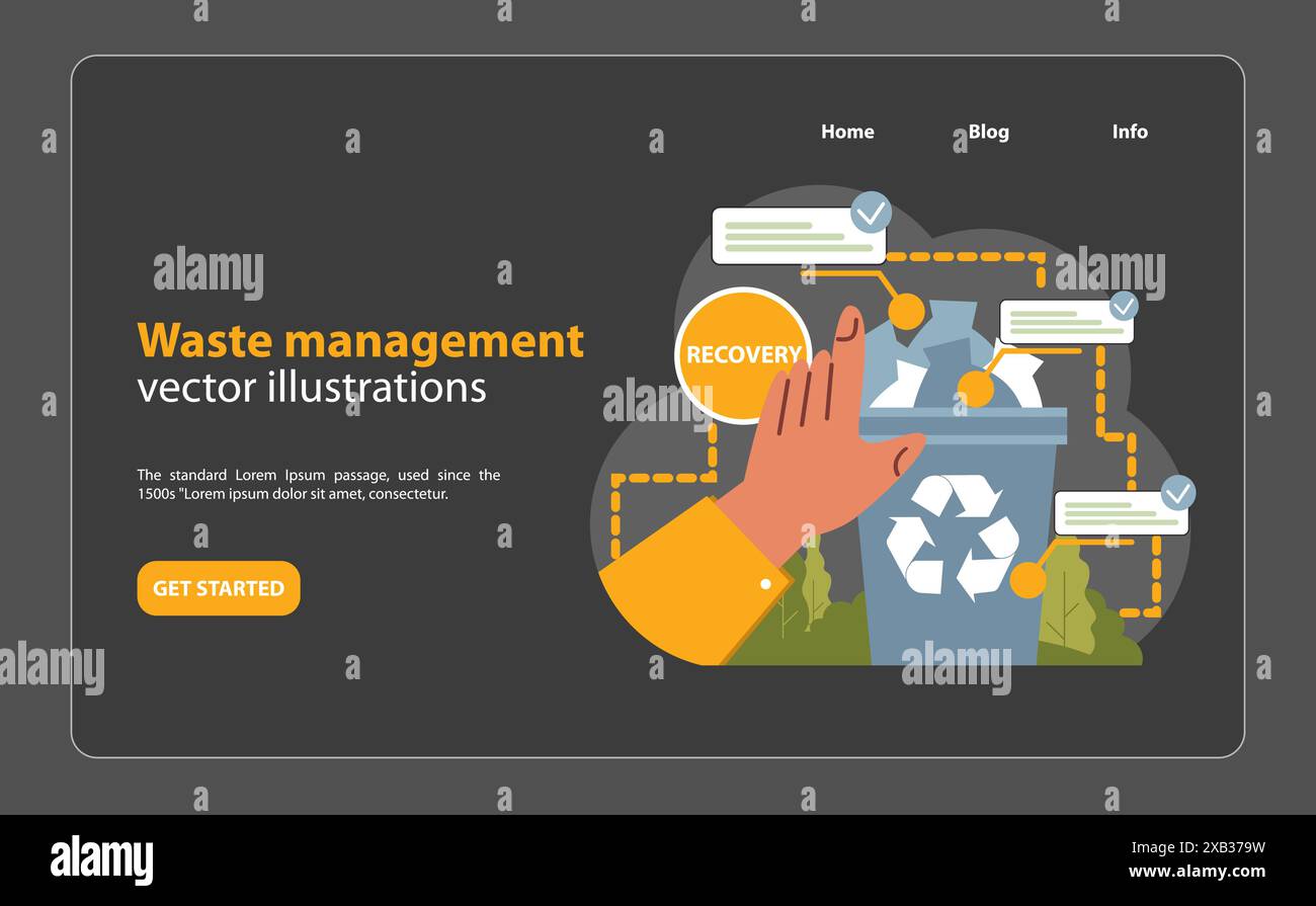 Waste management concept. Hand guiding the recycling process ... Waste management concept. Hand guiding the recycling process ...