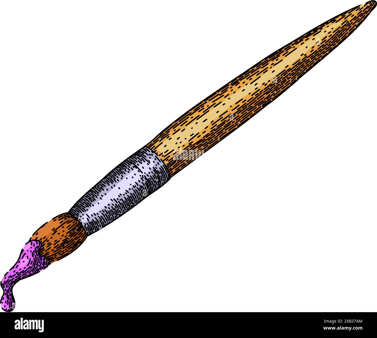 art paint brush sketch hand drawn vector Stock Vector Image & Art - Alamy