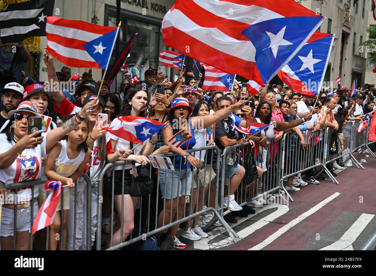 People march in the National Puerto Rican Day Parade on June 09, 2024 ...
