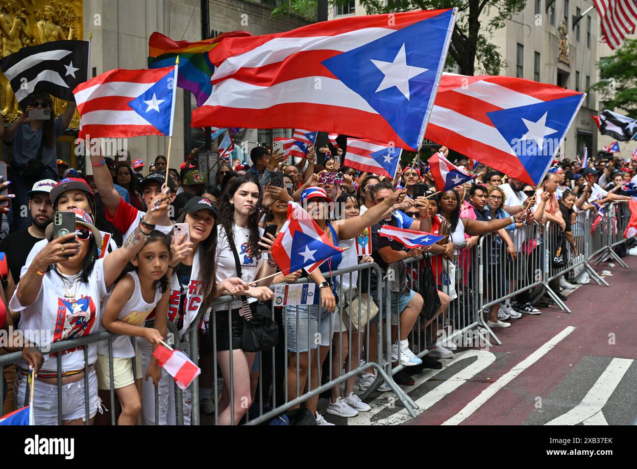People march in the National Puerto Rican Day Parade on June 09, 2024 ...