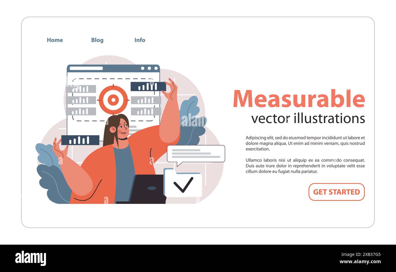 Focused professional emphasizing the Measurable aspect of SMART goals ...