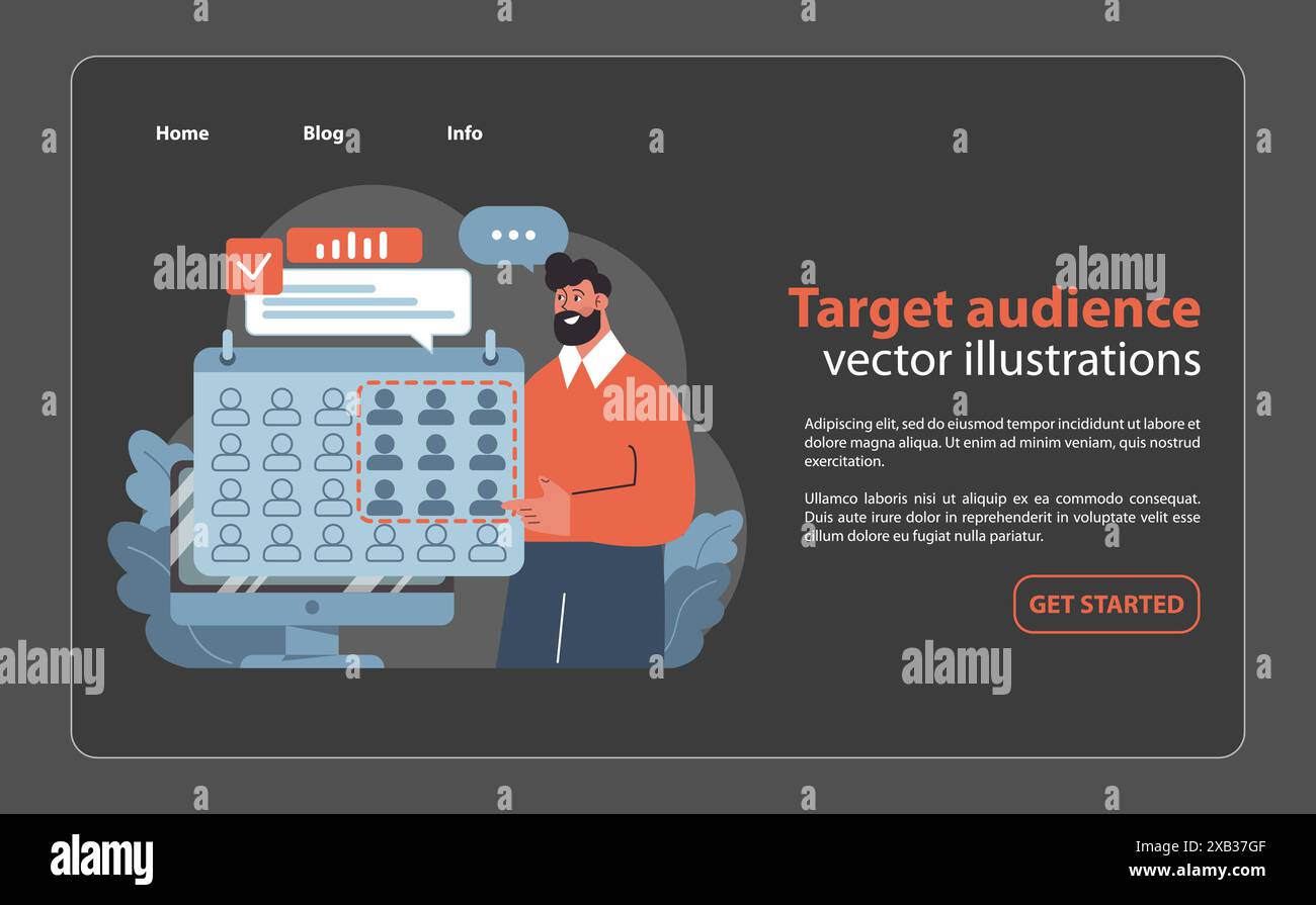 Market penetration concept. A savvy marketer identifies target audience ... Market penetration concept. A savvy marketer identifies target audience ...
