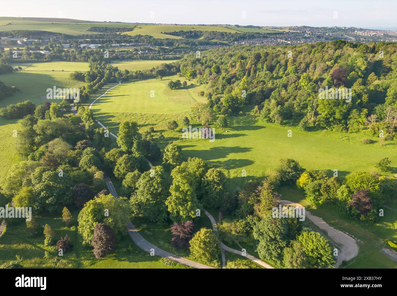 aerial view of the 5000 acre stanmer park in brighton east sussex Stock ...