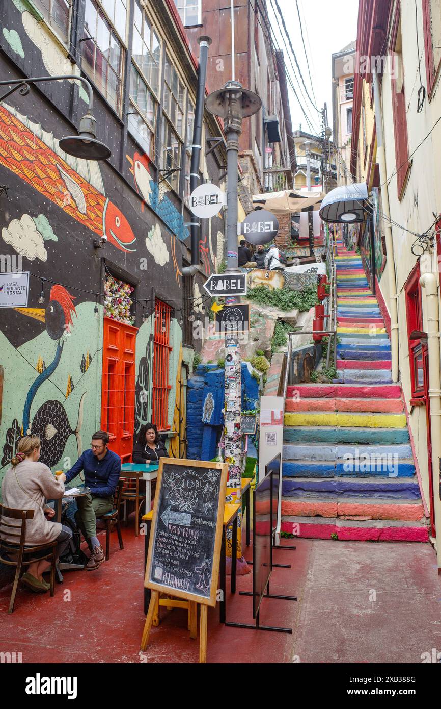 Valparaiso Chile Nov 28 2023 Colorful Street Art And Murals In The