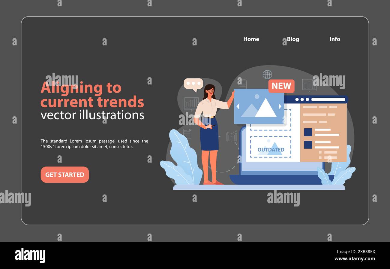 Trend Alignment in Branding. An engaging vector illustration that ...