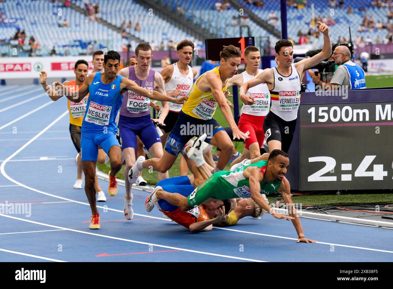Rome, Italy 20240610. Sweden's Samuel Pihlström, Isaac Nader (POR ...