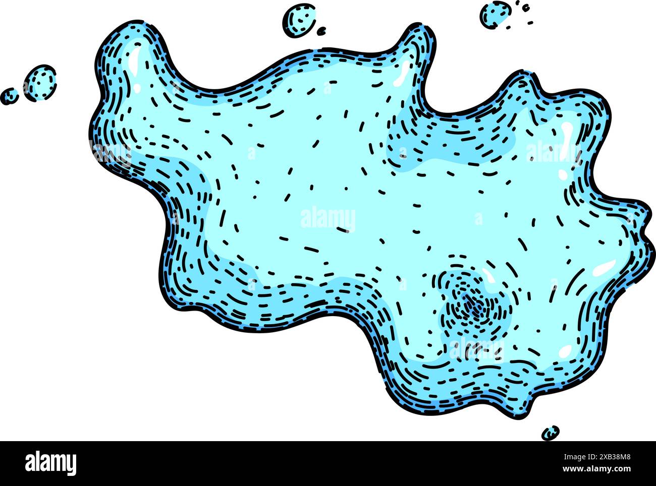 Drop water puddle sketch Cut Out Stock Images & Pictures - Alamy