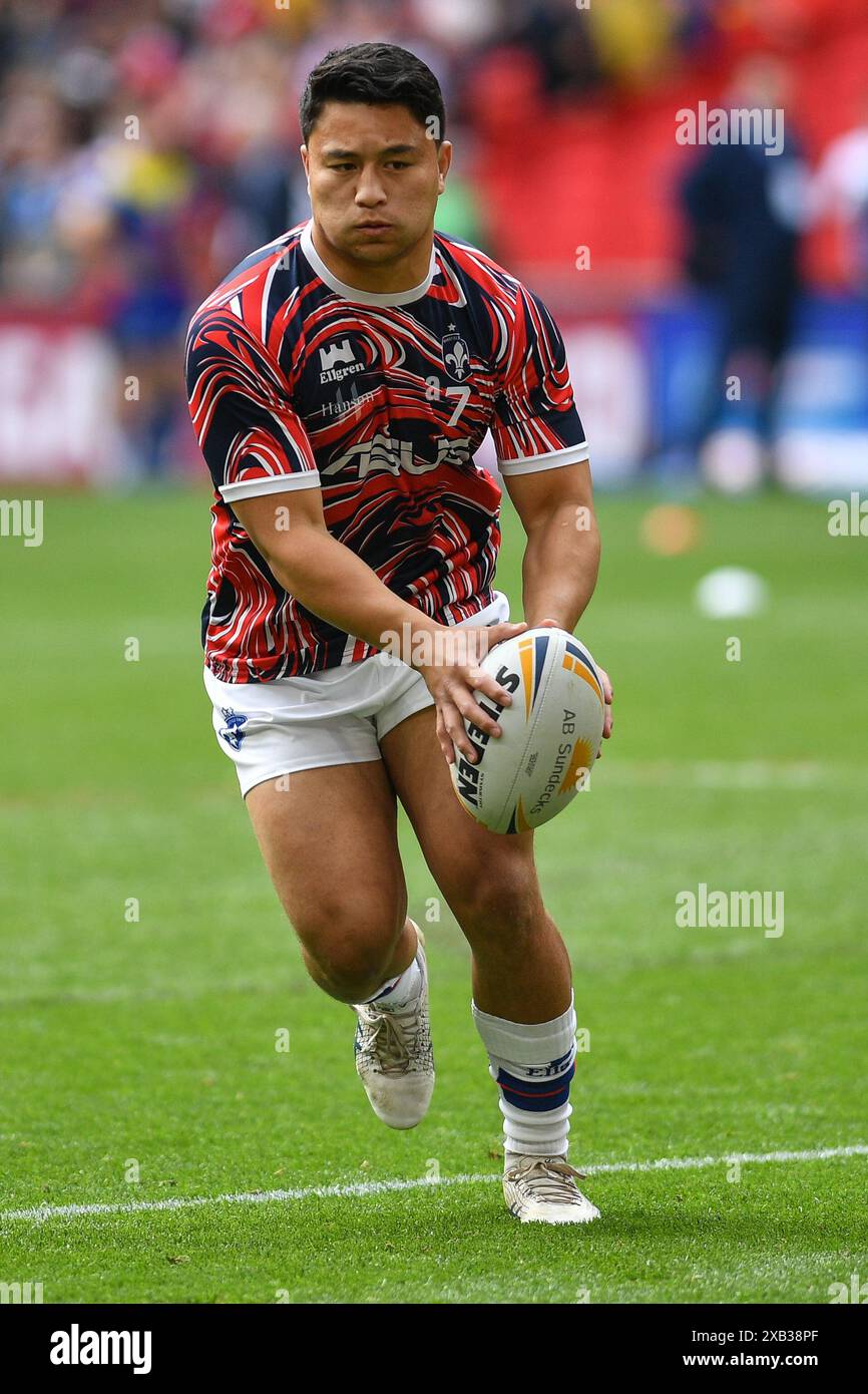 London, England - 8th June 2024 - Wakefield Trinity's Mason Lino. Rugby ...