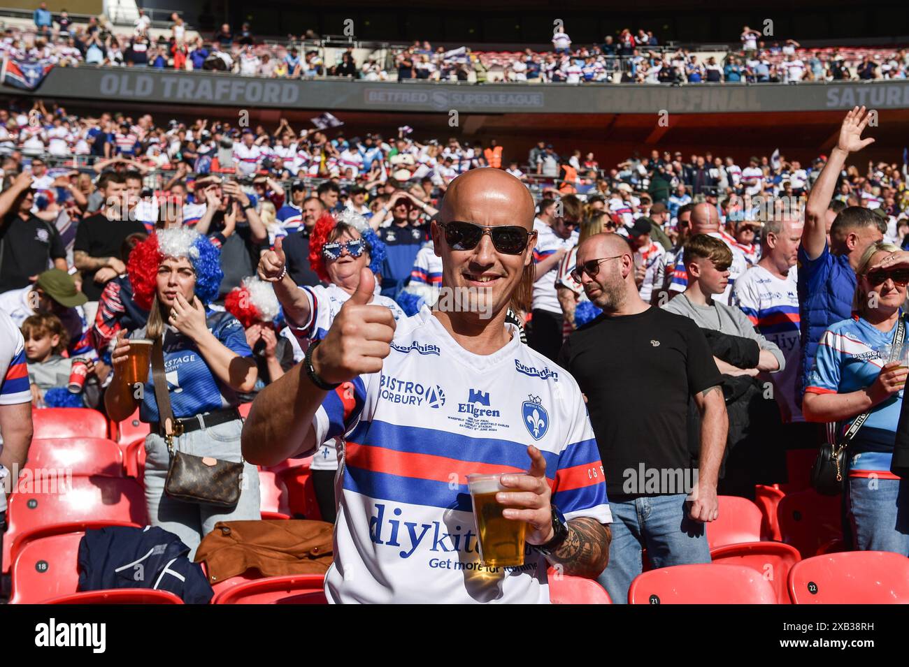 London, England - 8th June 2024 - Wakefield Trinity fans. Rugby League ...
