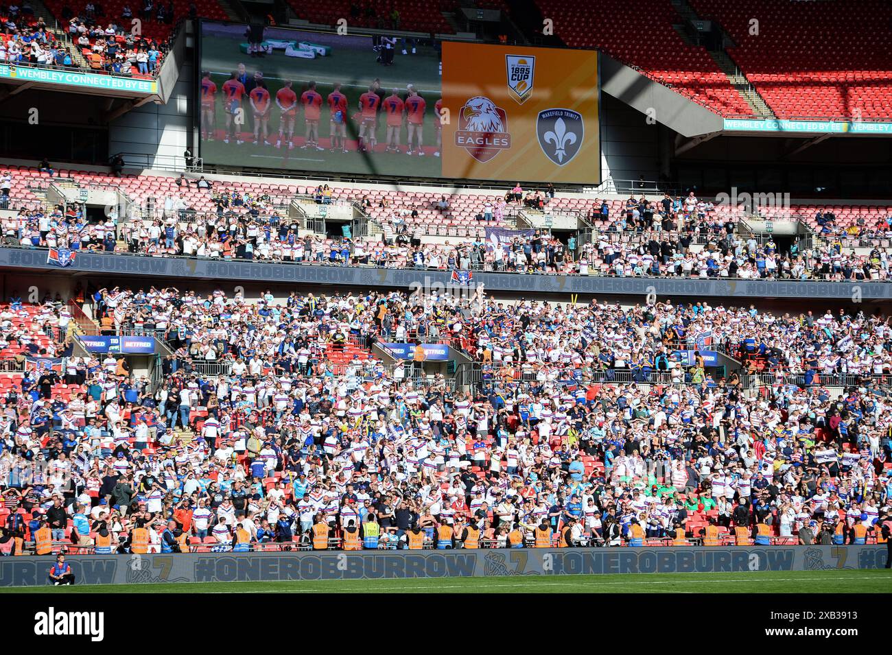 London, England - 8th June 2024 - Wakefield Trinity fans. Rugby League ...