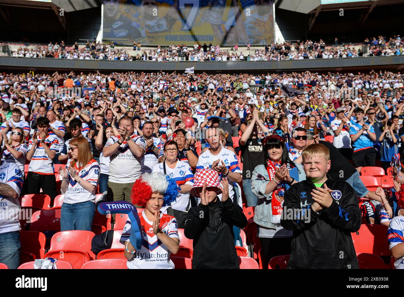 London, England - 8th June 2024 - Wakefield Trinity fans. Rugby League ...