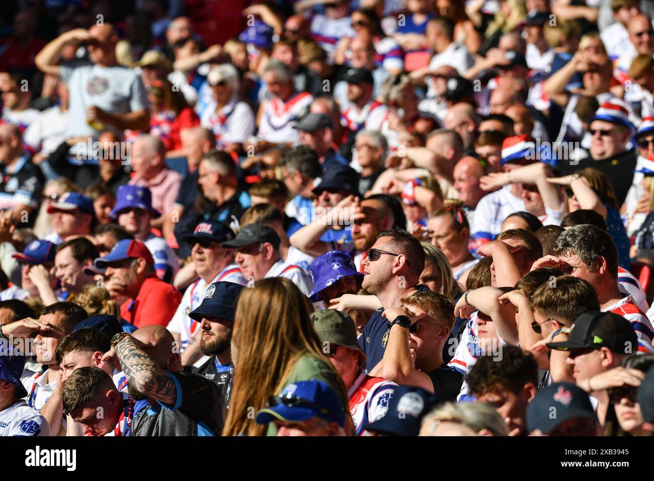 London, England - 8th June 2024 - Wakefield Trinity fans. Rugby League ...