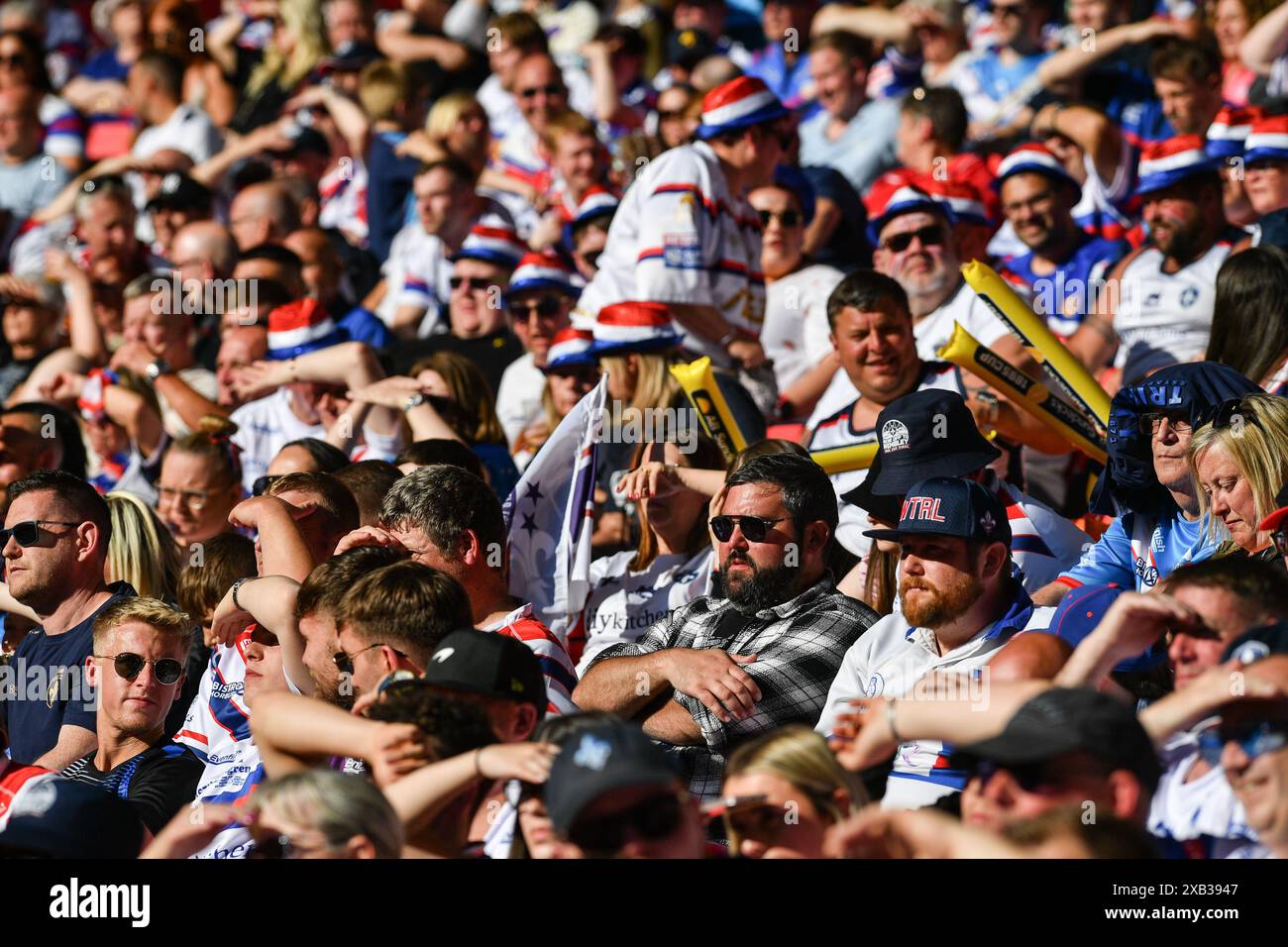 London, England - 8th June 2024 - Wakefield Trinity fans. Rugby League ...