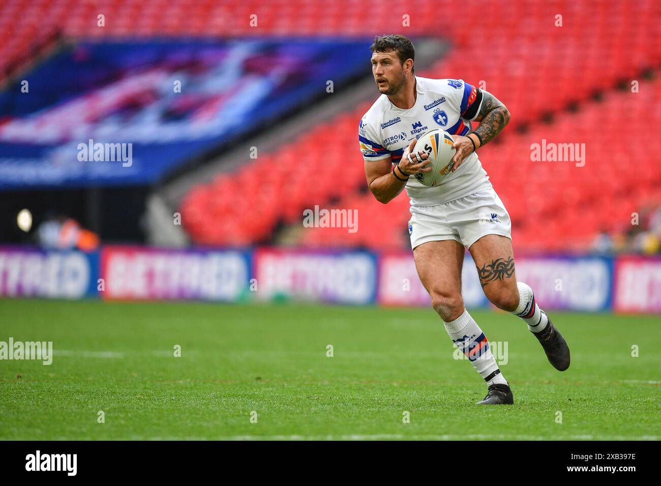 London, England - 8th June 2024 - Wakefield Trinity's Jay Pitts. Rugby ...