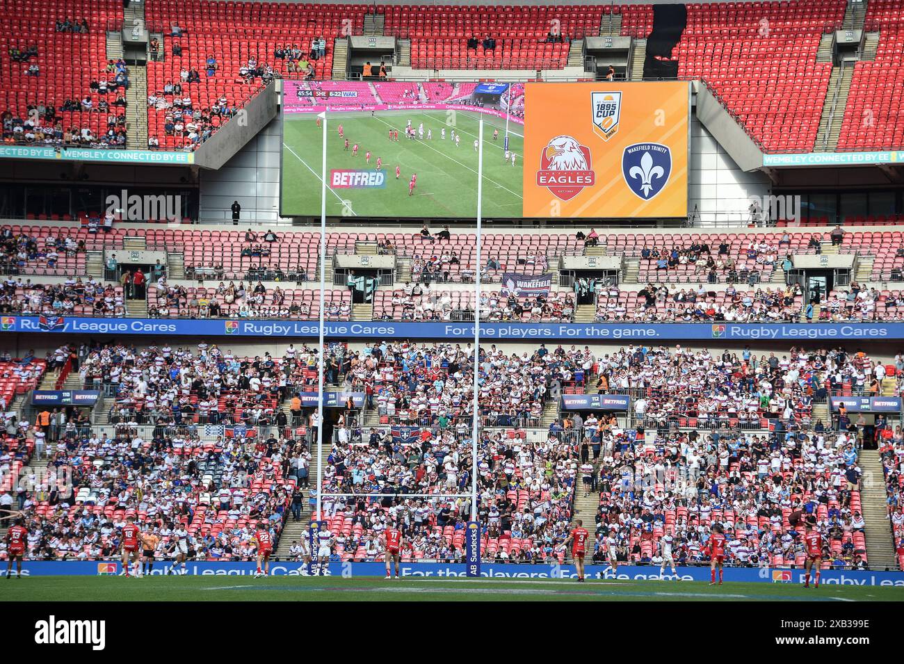 London, England - 8th June 2024 - Wakefield Trinity fans. Rugby League ...