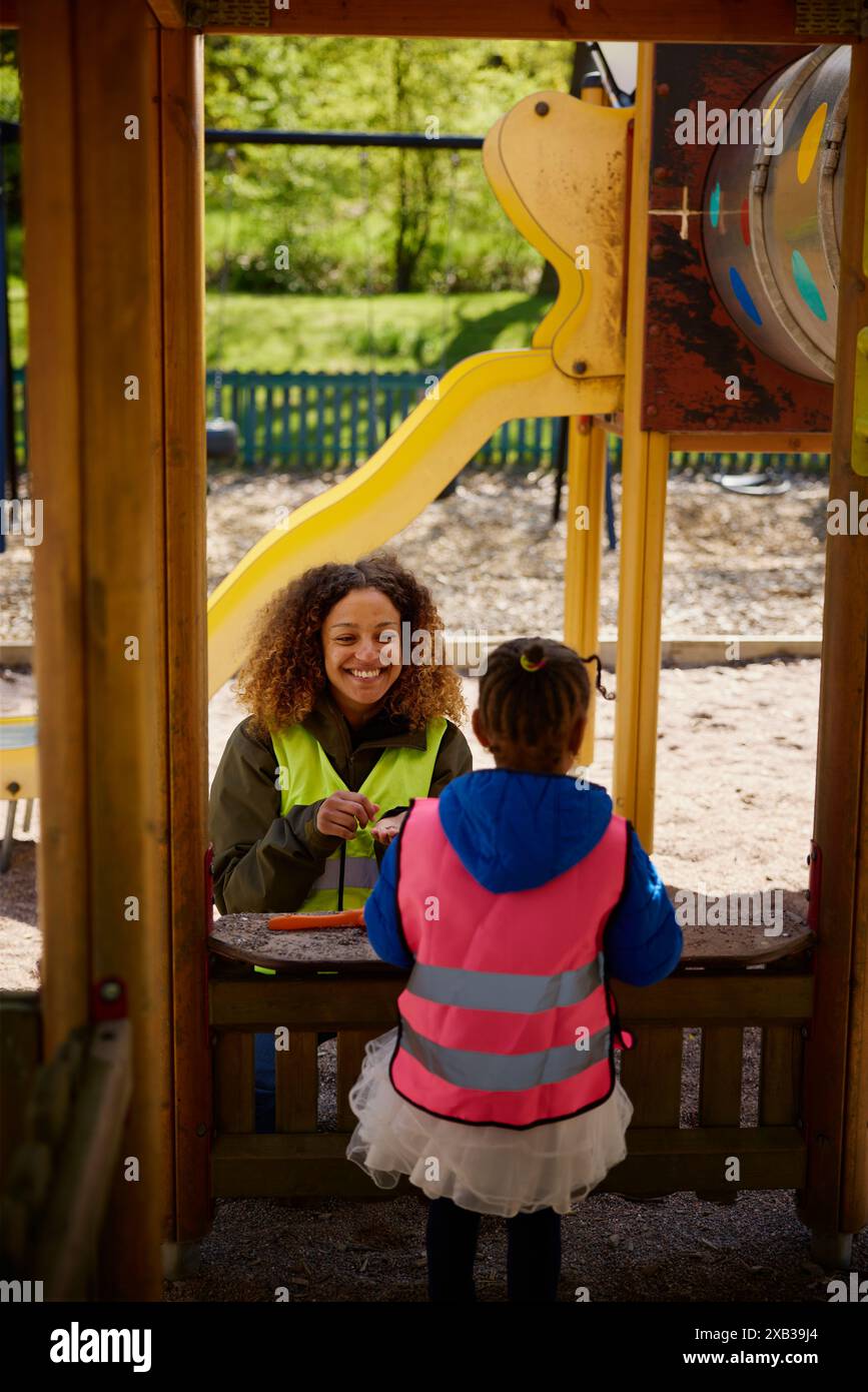 Girls school looking at playground hi-res stock photography and images ...