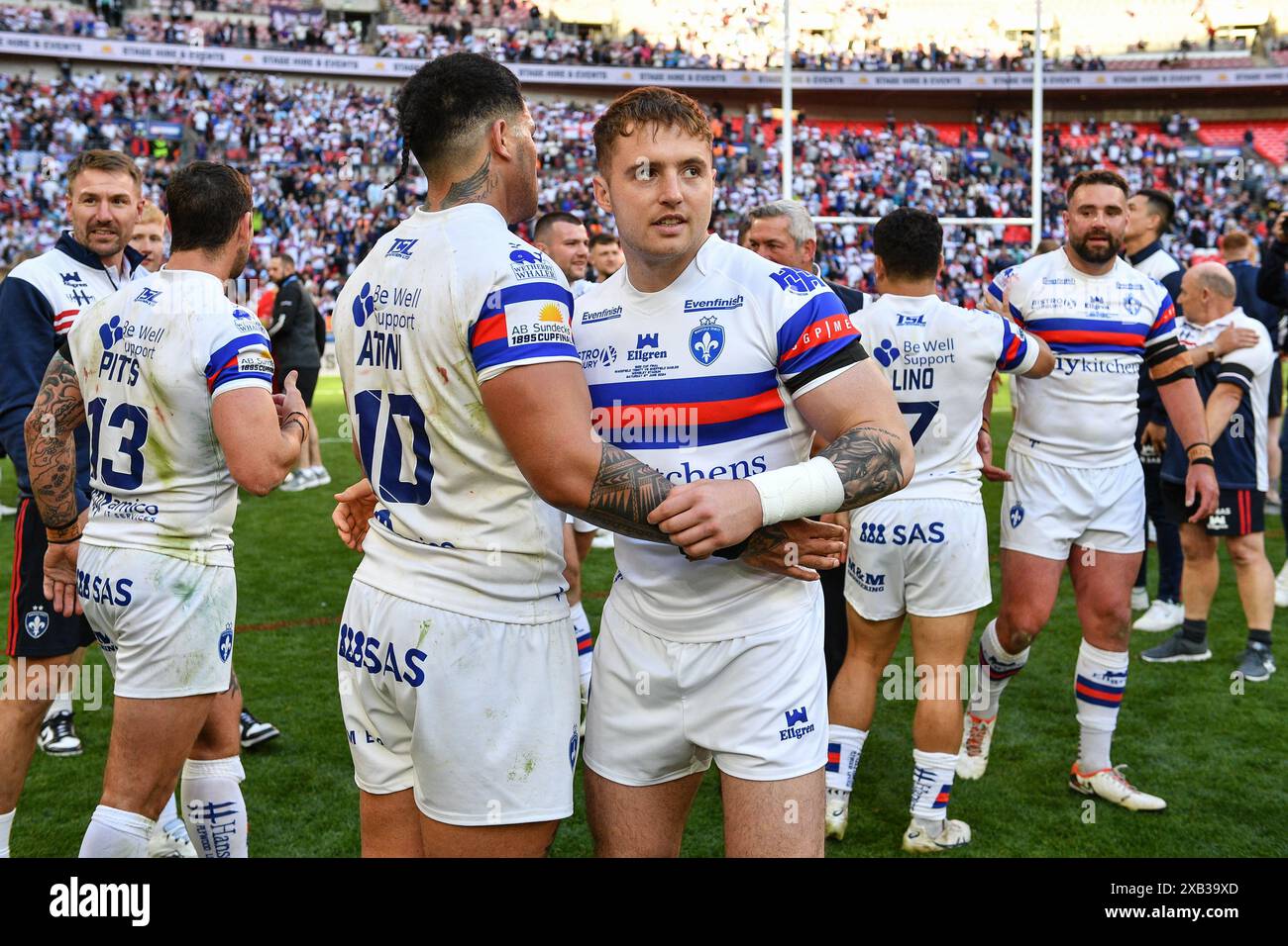 London, England - 8th June 2024 - Wakefield Trinity's Renouf Atoni and ...