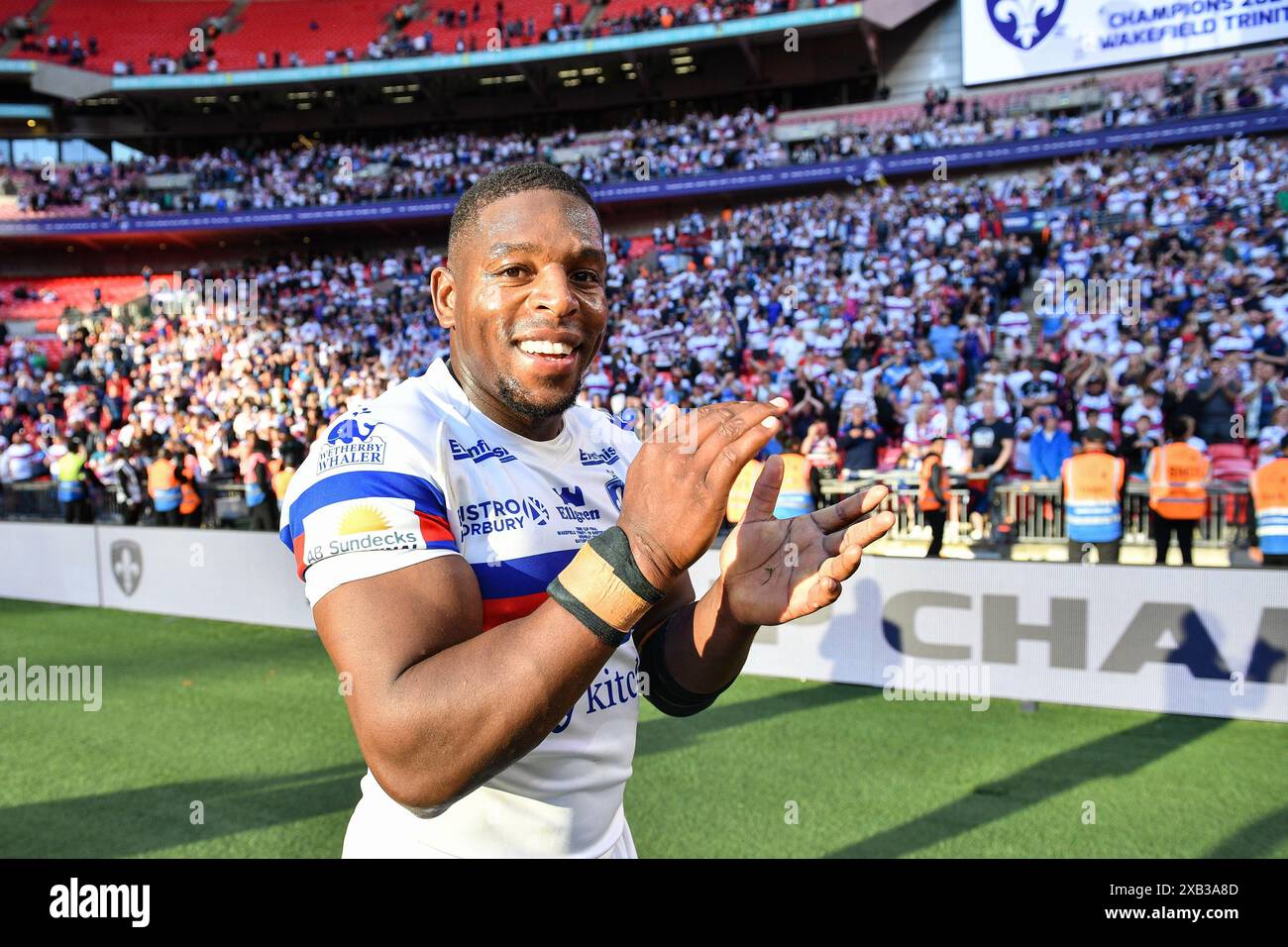 London, England - 8th June 2024 -Wakefield Trinity's Jermaine ...
