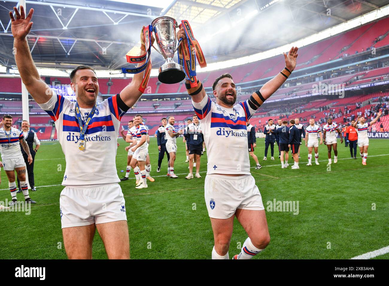 London, England - 8th June 2024 - Wakefield Trinity's Ian Thornley and ...