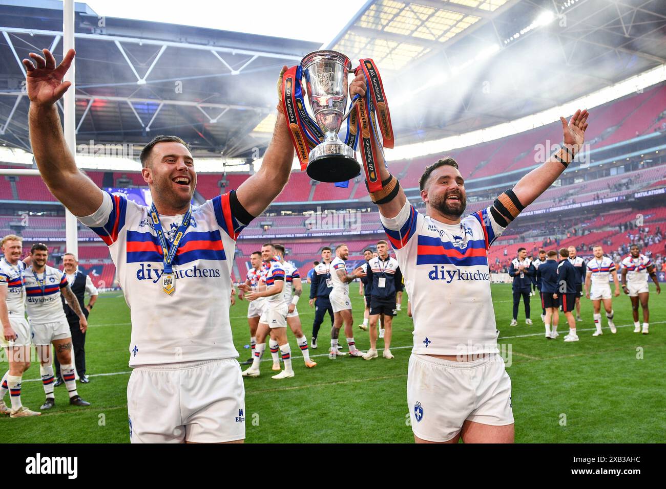 London, England - 8th June 2024 - Wakefield Trinity's Ian Thornley and ...