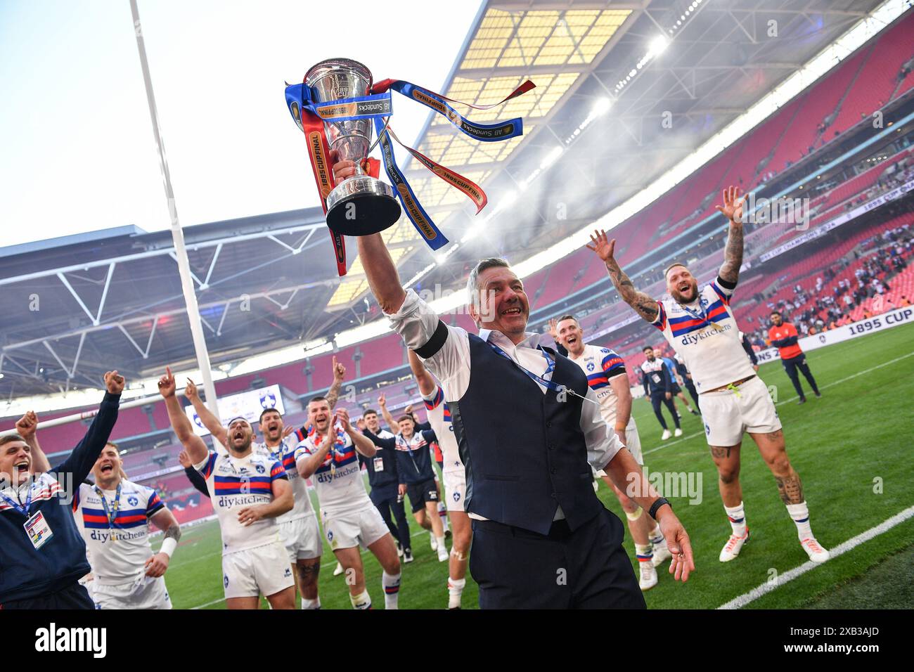 London, England - 8th June 2024 -Darryl Powell Head Coach of Wakefield ...