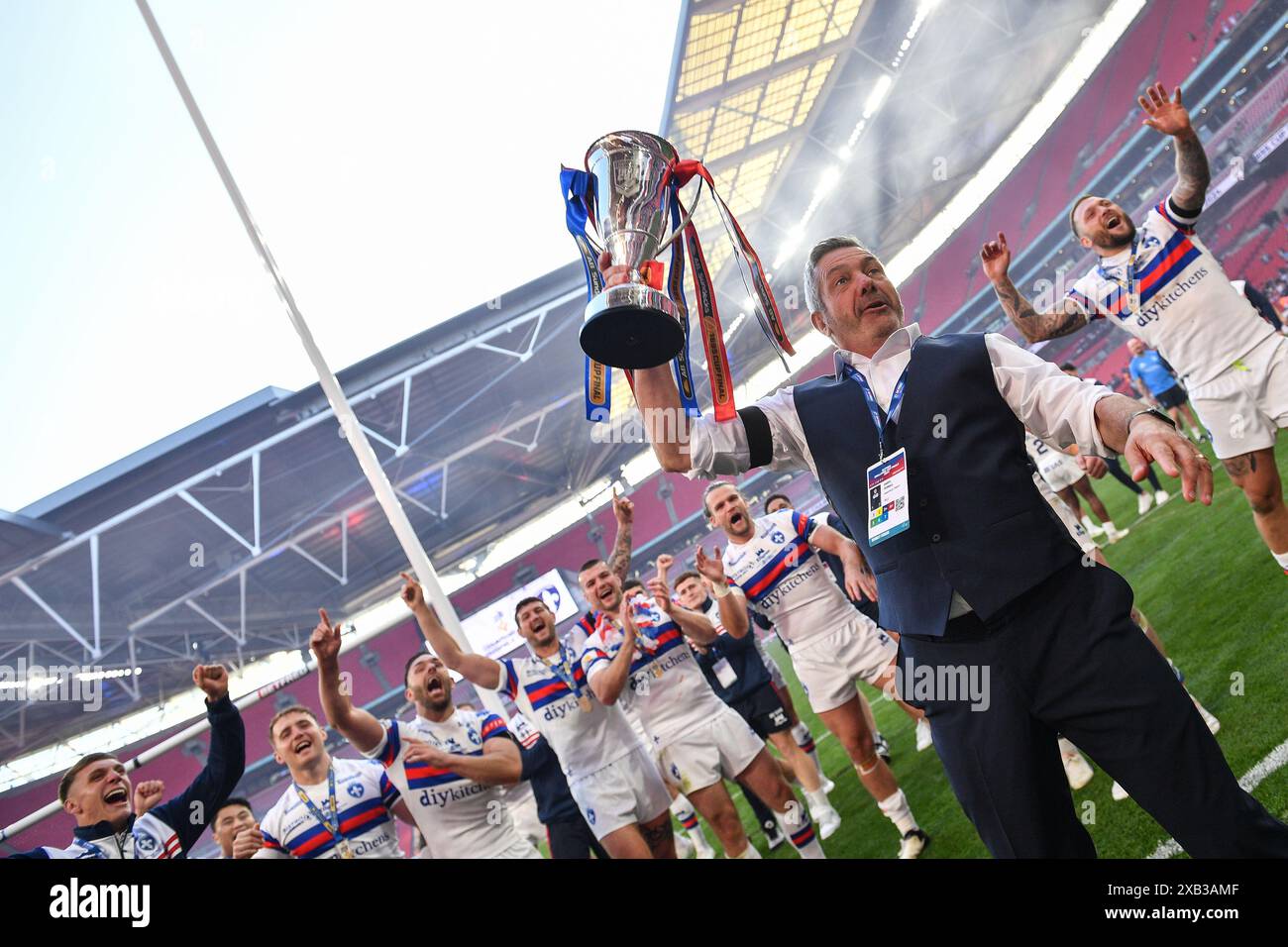London, England - 8th June 2024 -Darryl Powell Head Coach of Wakefield ...
