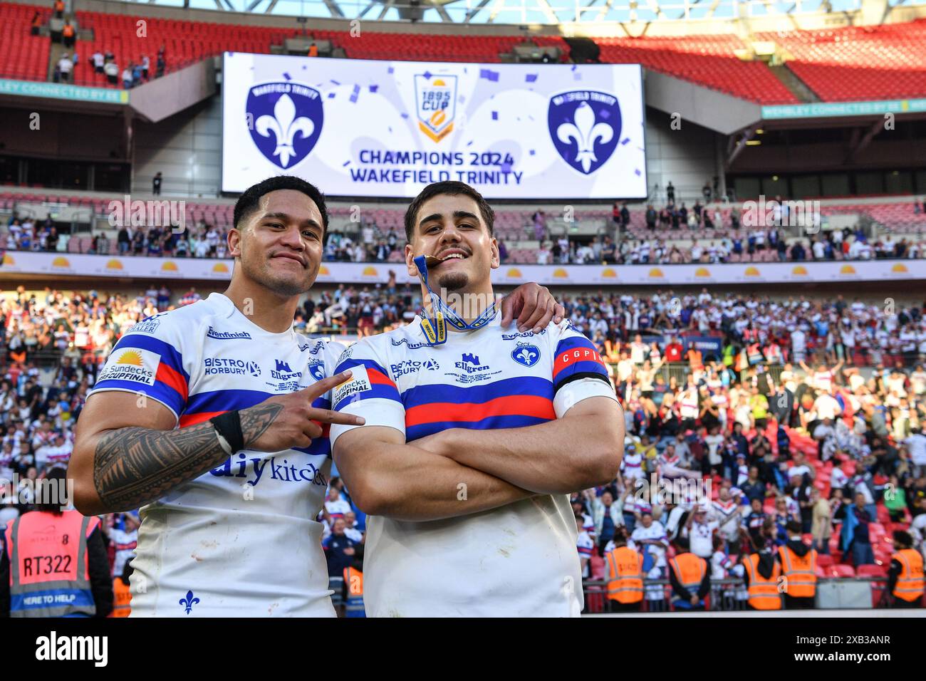 London, England - 8th June 2024 - Wakefield Trinity's Renouf Atoni and ...