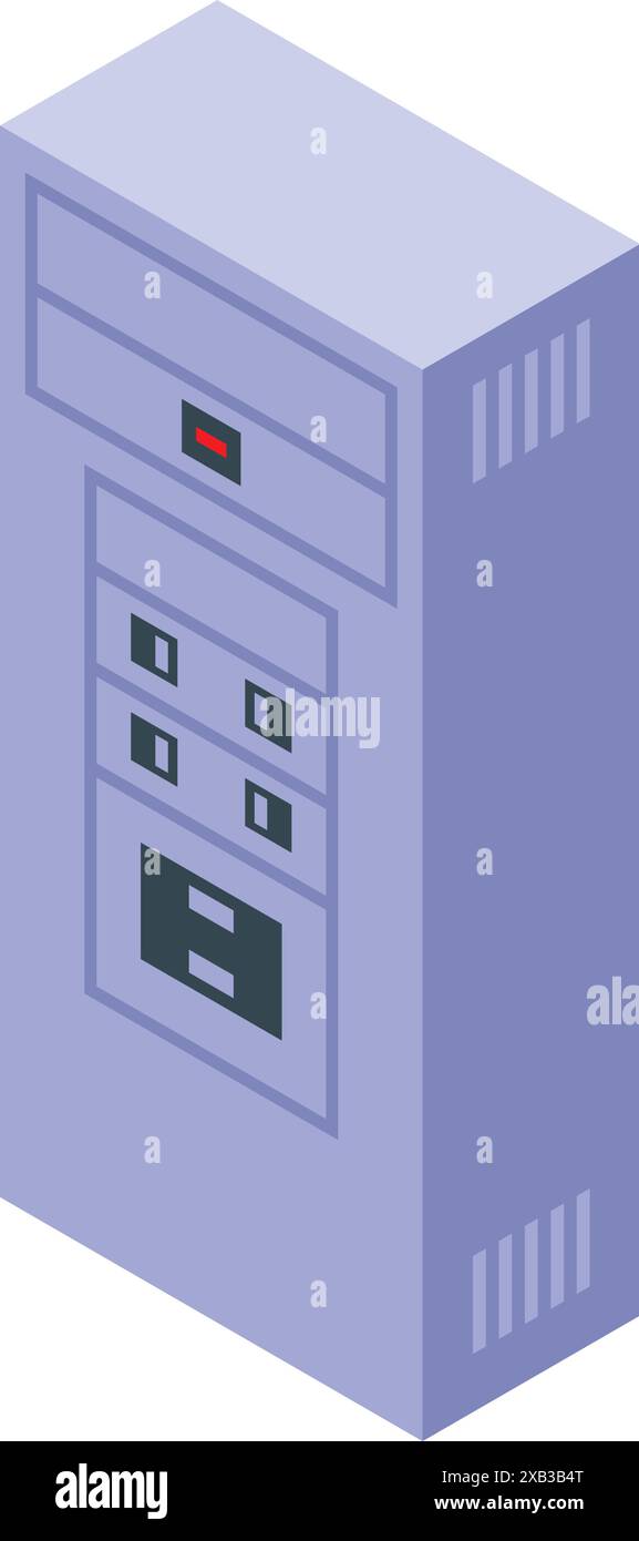 Electrical cabinet distributing electricity with fuses and switches ...