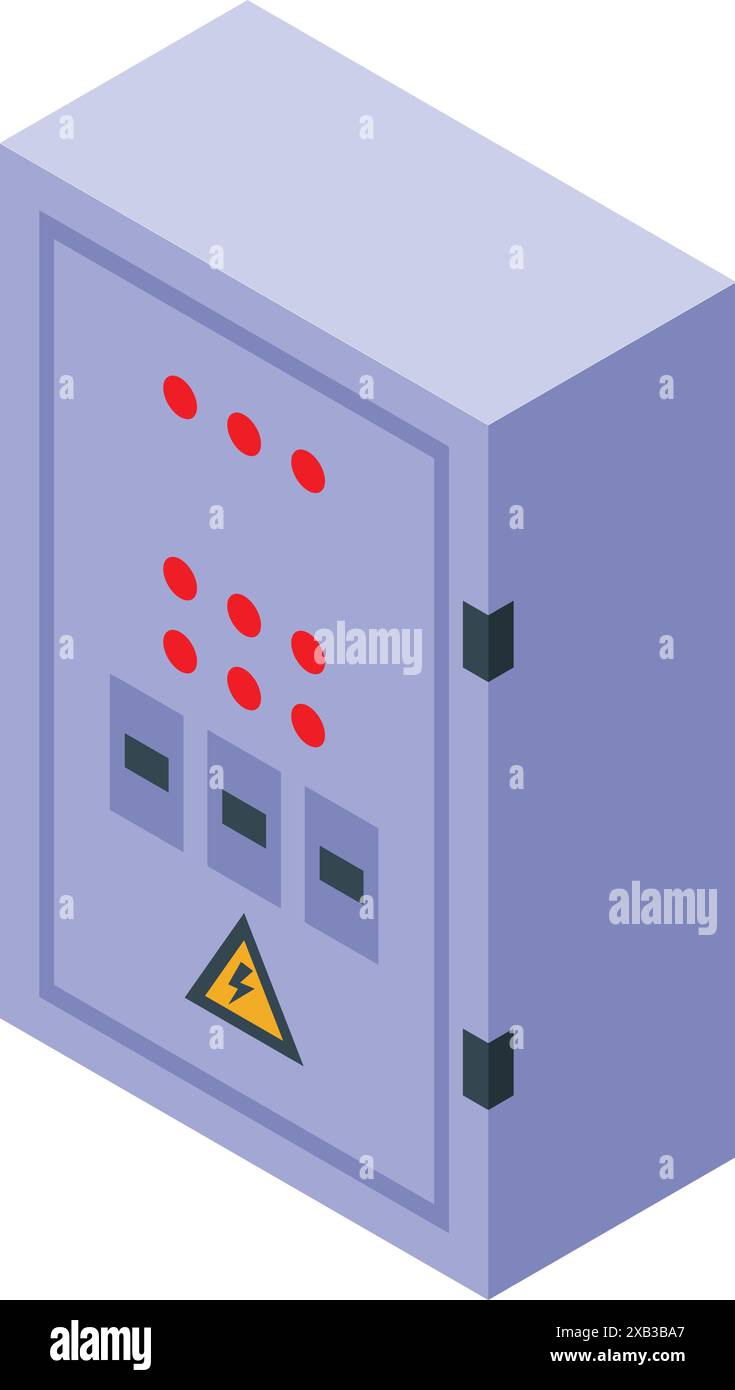 Electrical panel displaying red lights, indicating a potential issue or ...