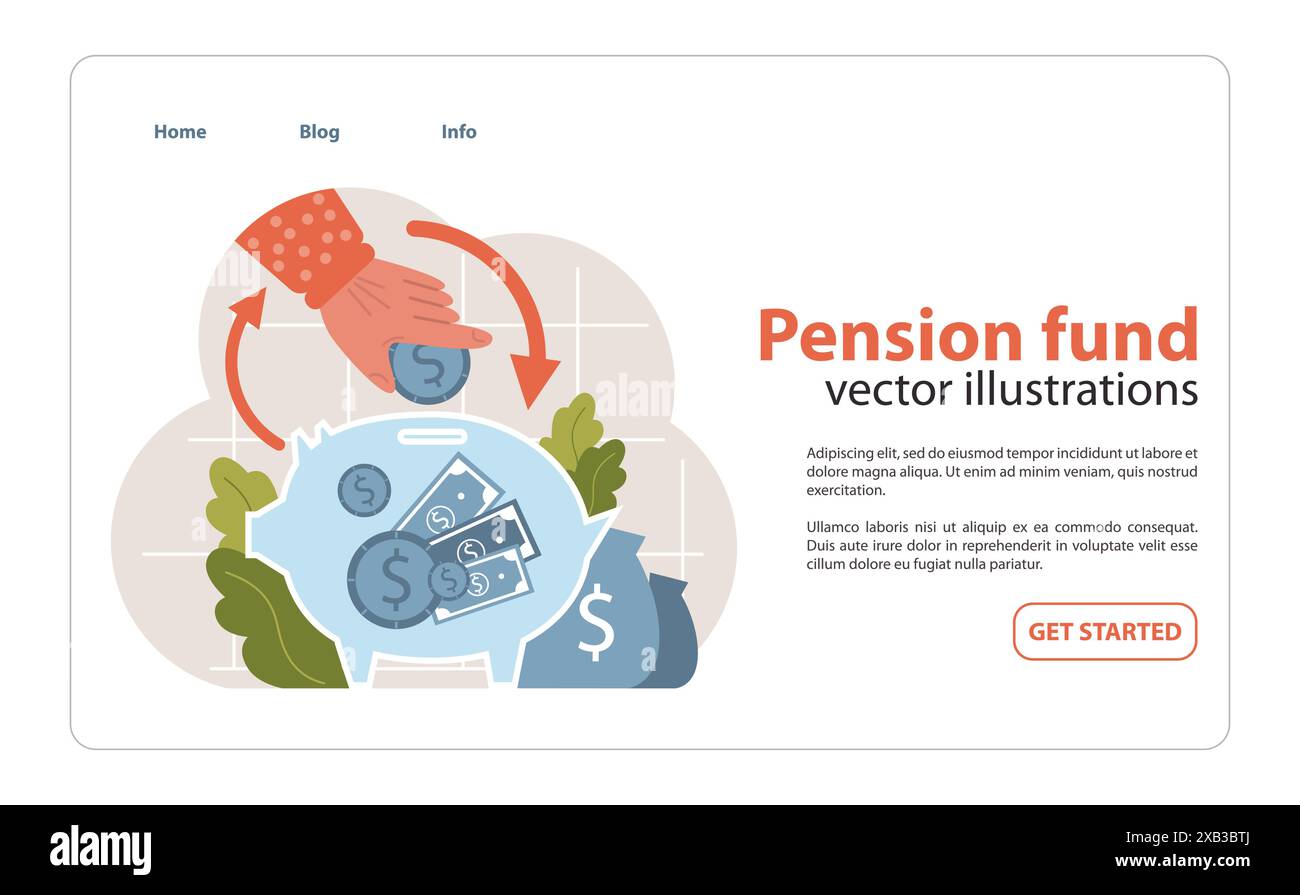 Hand directs flow of money into a piggy bank, illustrating the ...
