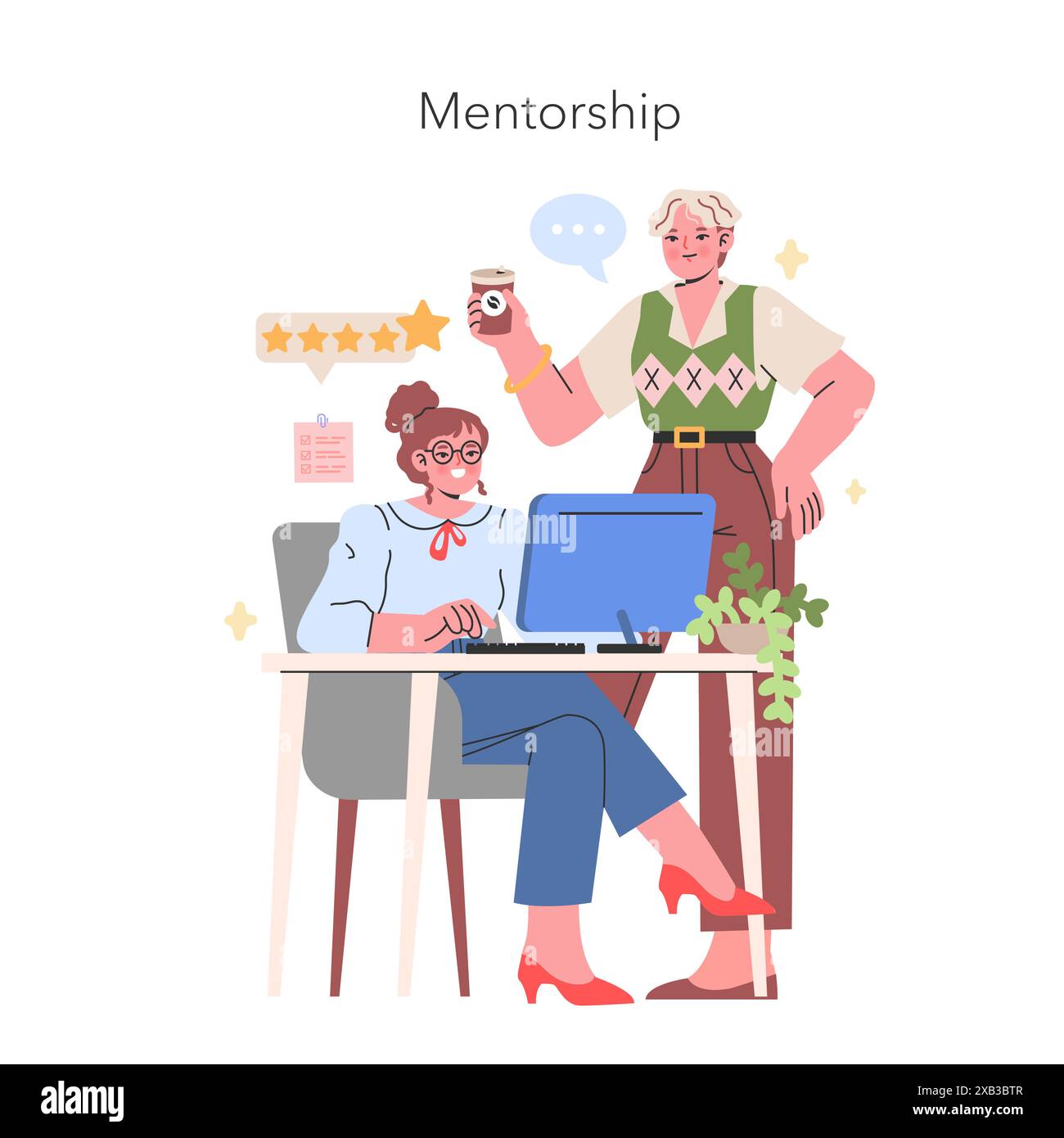Mentorship concept A supportive mentoring scene depicting guidance and ...