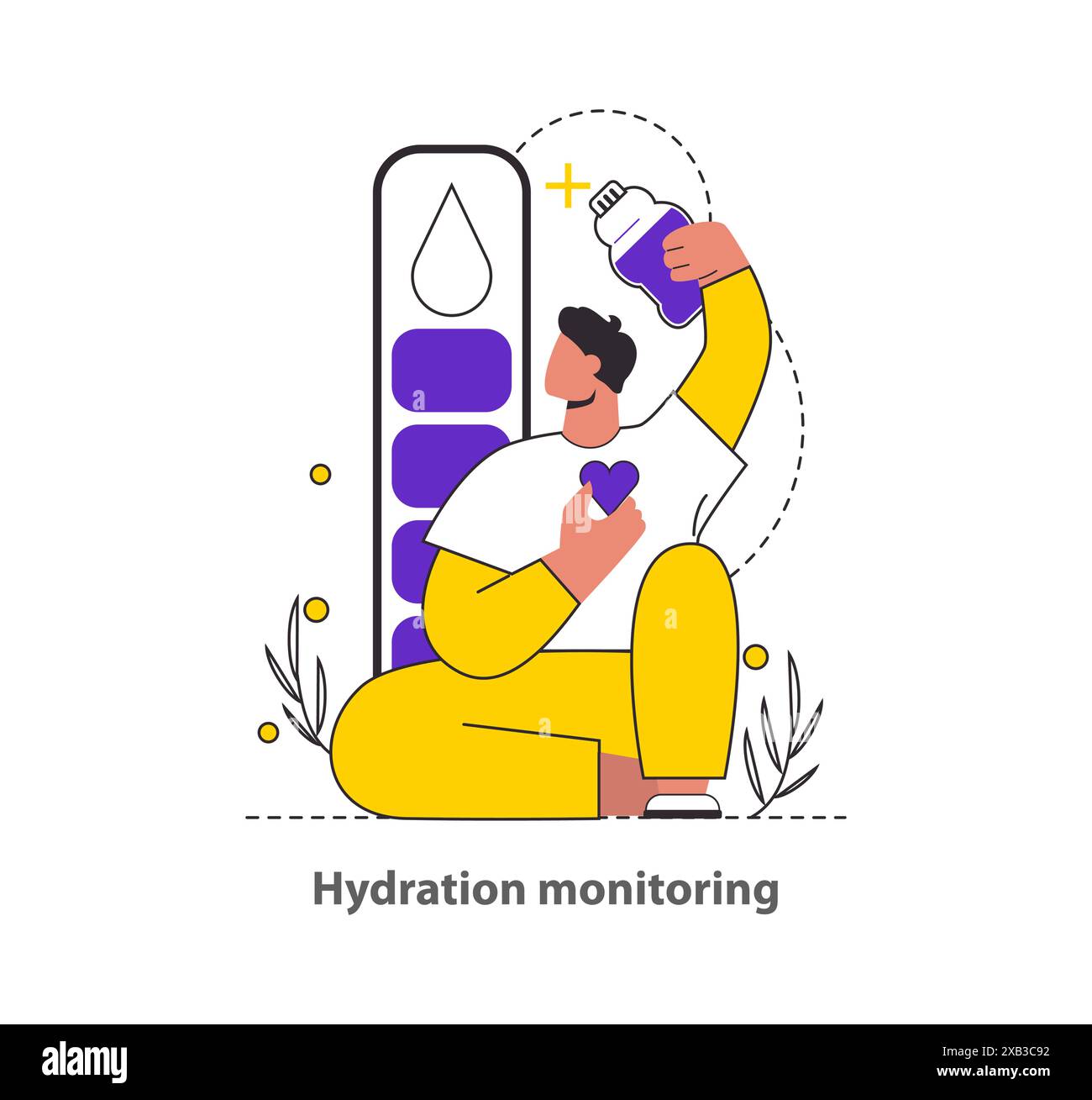 Hydration Monitoring concept Highlights the importance of water intake ...