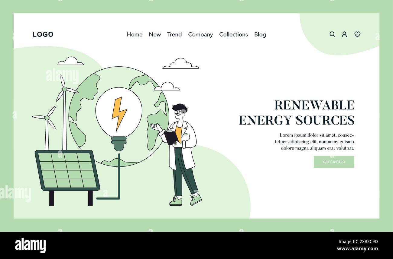 Eco-Friendly Lifestyle concept. Renewable energy sources like solar and ...