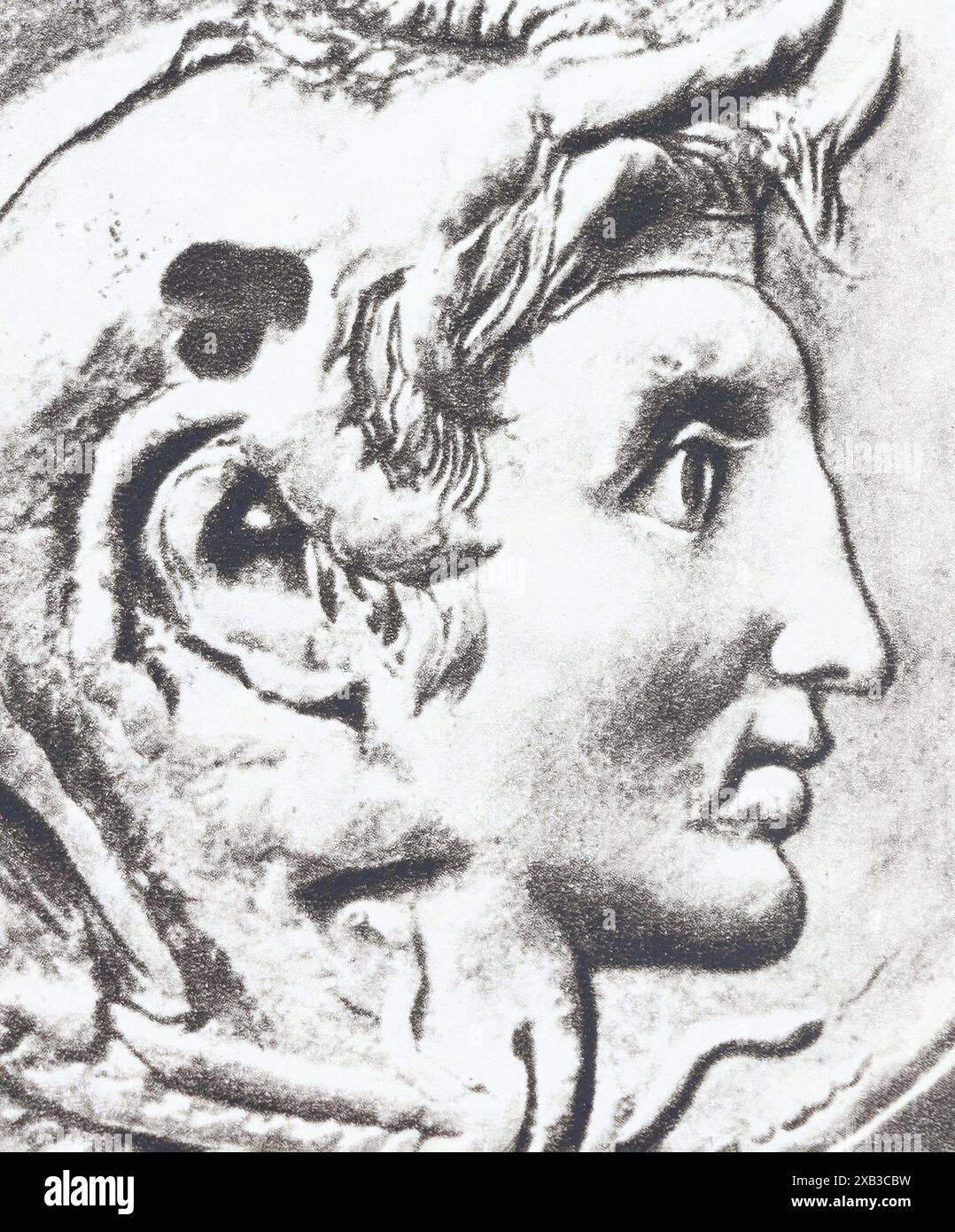 Alexander the Great. Image on an Attic silver tetradrachm from the late ...