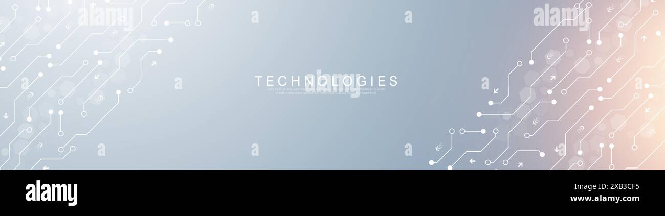 Abstract background with technology circuit board texture. Modern ...