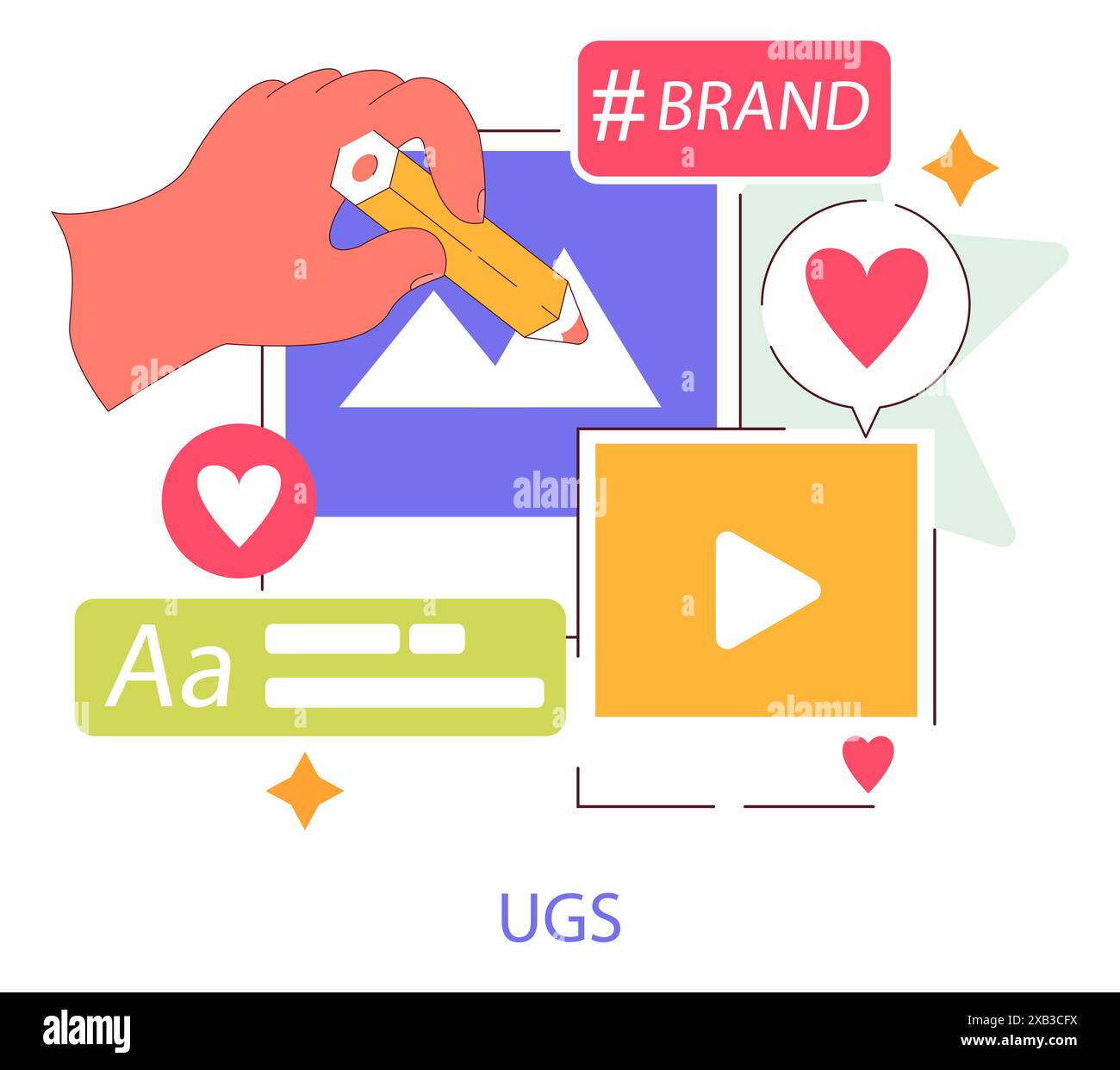 Brand Engagement concept. An illustration portraying audience ...