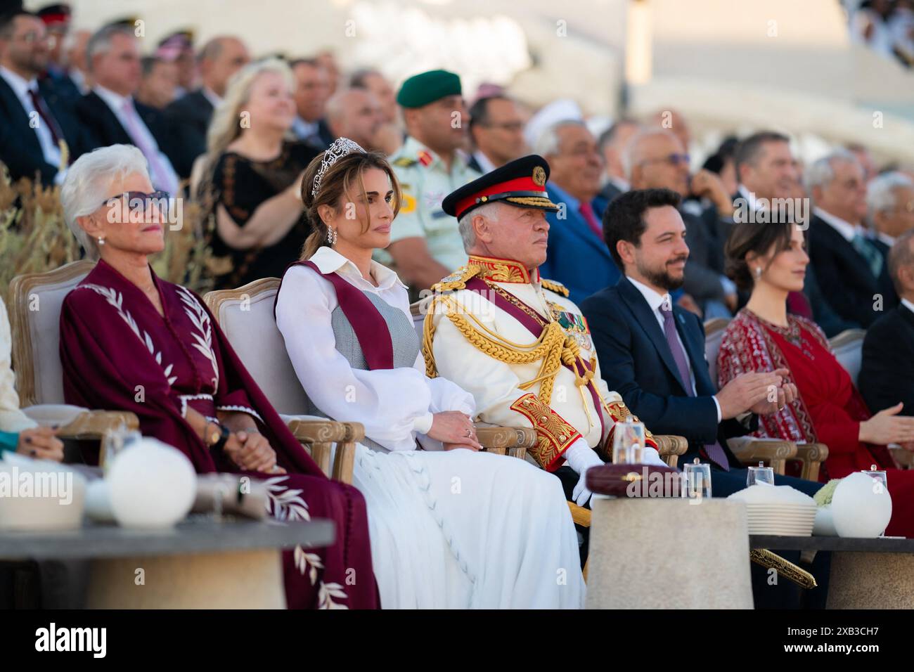 Amman, Jordan. 10th June, 2024. King Abdullah II of Jordan, Queen Rania ...